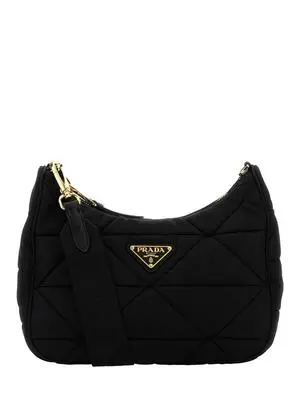 Prada Re-nylon Quilted Shoulder Handbag - Black