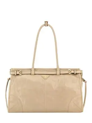 Prada Prada Calf Leather Shoulder Handbag Pink