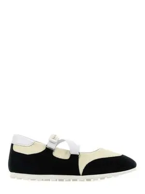 Marni MARNI Two-Tone Suede And Fabric Ballerina Flats Multicoloured