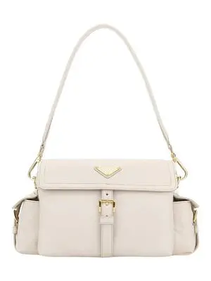 Prada PRADA Nappa Leather Shoulder Handbag White