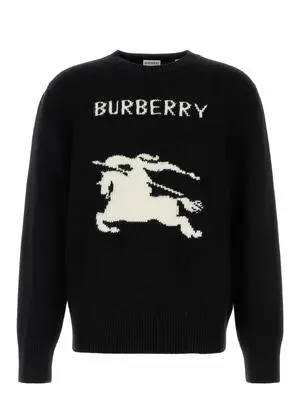 Burberry Wool-cashmere Blend Knit Sweater - Black