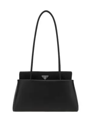 Prada PRADA Medium Leather Shoulder Bag Black