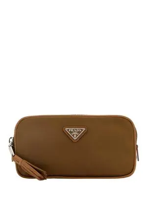Prada PRADA Re-Nylon Belt Handbag Pouch Camel