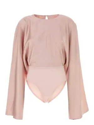 Norma Kamali Satin Bodysuit - Pink