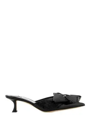 JIMMY CHOO Staz Flat Leather Pumps - Black