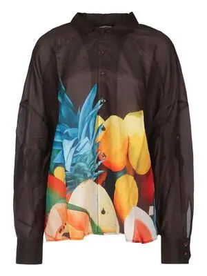 DONDE ESTEBAN Donde Esteban Long-Sleeve Silk Shirt