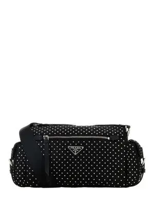 Prada PRADA Nylon Shoulder Handbag Black