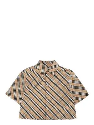 Burberry BURBERRY Cotton Check Print Short Sleeve Shirt Sandipcheck