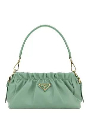 Prada PRADA Nappa Leather Mini Handbag Green