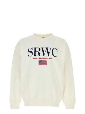 SPORTY & RICH 100% Cotton Sweatshirt - White