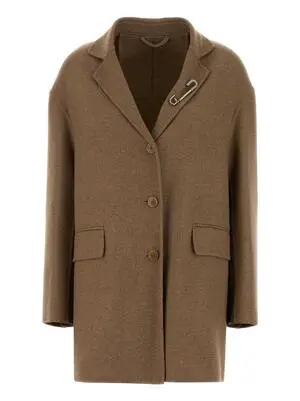 Ermanno Scervino Single-breasted Wool-blend Blazer - Camel