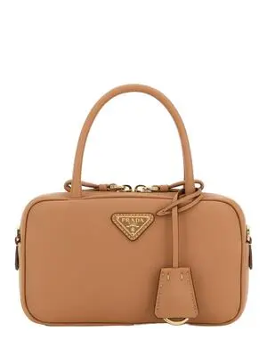 Prada Mini Handbag With Gold-tone Hardware - Orange