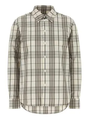 Burberry Embroidered Poplin Shirt - Checked