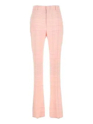 Bottega Veneta Stretch Viscose Blend Checked Pants - Pink