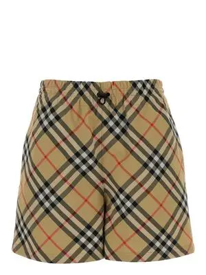 Burberry Embroidered Canvas Shorts For - Checked