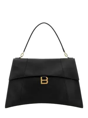 Balenciaga Hourglass Soft Leather Handbag - Black
