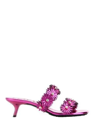 Loewe Loewe Paula's Ibiza Petal Flat Leather Sandals Pink