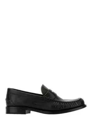 Prada PRADA Polished Leather Loafers Brown