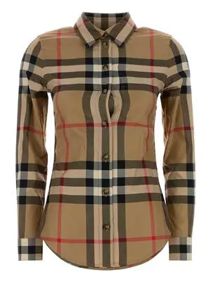 BURBERRY BURBERRY Embroidered Checked Cotton Shirt