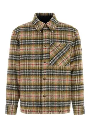 BURBERRY BURBERRY Embroidered Checked Wool Jacket