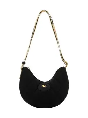 Burberry Horseshoe Mini Nylon Crossbody Handbag - Black