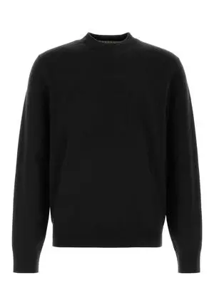 Burberry Stretch Cashmere Blend Half-zip Sweater - Black