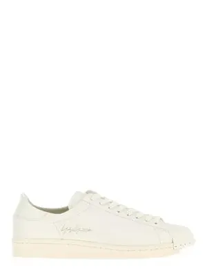 Y-3 YOHJI YAMAMOTO ADIDAS Leather Superstar Sneaker - White