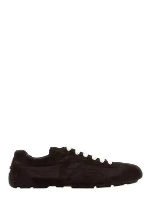 Prada Re-edition Suede And Re-nylon Low-top Sneakers - Brown