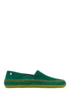 Loewe Suede Espadrilles With Rubber Sole - Green