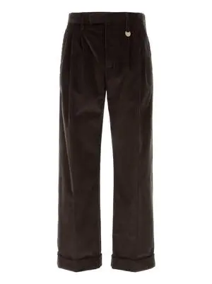 Burberry Corduroy Cotton Tailored Pants - Brown