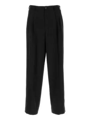 MAGLIANO Virgin Wool Wide-leg Trousers - Black