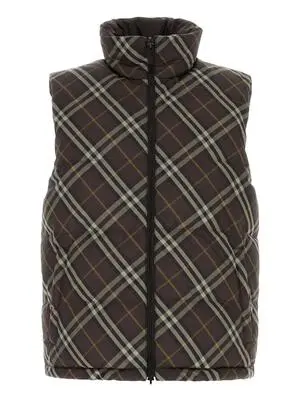 Burberry Reversible Embroidered Down Vest - Checked