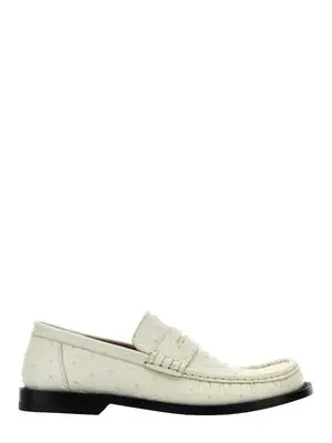 Loewe Campo Leather Loafers - White