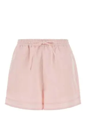 Le Kasha Linen Drawstring Shorts - Pink