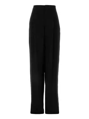 Saint Laurent Silk Pants - Black