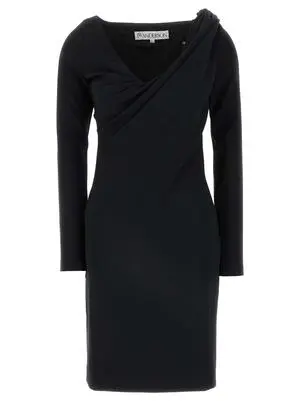 JW Anderson Stretch Polyester Blend Mini Dress - Black