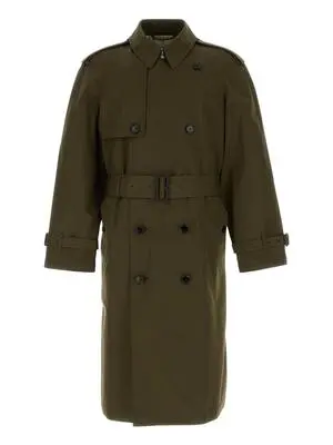 Burberry Cotton Trench Coat - Green