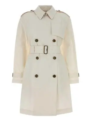 Burberry Cotton Belgravia Trench Coat - White