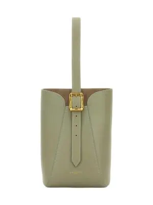 J & M DAVIDSON J & M Davidson Nano Quiver Bucket Handbag In Calf Leather Green