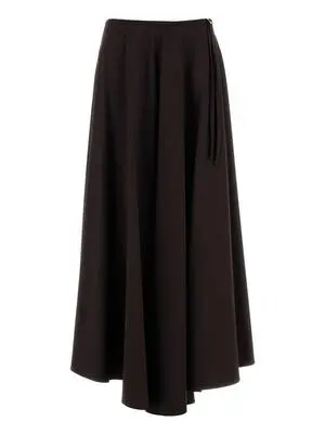 Agnona Stretch Poplin Mini Skirt - Brown