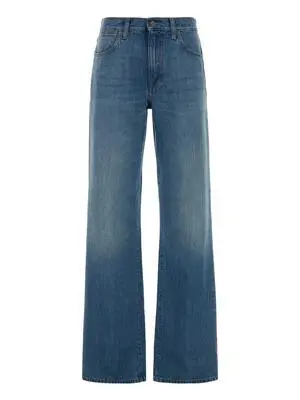 Gucci Wide Leg Denim Jeans - Blue
