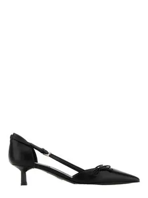 Prada PRADA Polished Leather Pumps With 4 Cm Heel Black