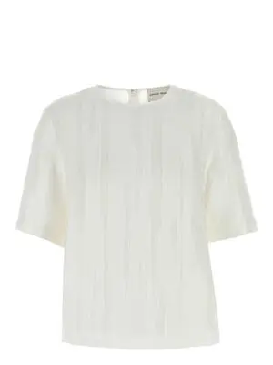 Loulou De Saison Silk-blend Toba T-shirt - White
