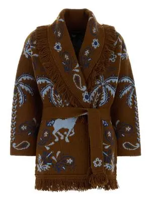 ALANUI ALANUI Embroidered Wool-Blend Cardigan