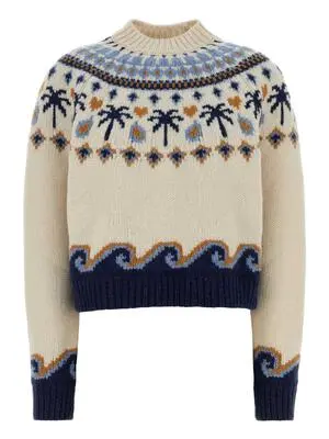 ALANUI ALANUI Embroidered Virgin Wool Sweater