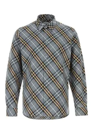 Burberry Embroidered Poplin Shirt - Checked