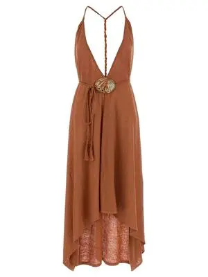 Alanui ALANUI Linen Dress Red