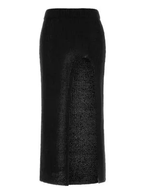 Alanui Knit Island Memories Mini Skirt - Black