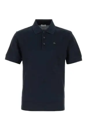 Burberry Pique Polo Shirt - Blue