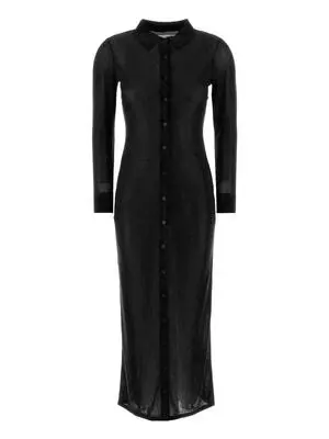 Alexander Wang Embellished Viscose Shirt Dress - Black